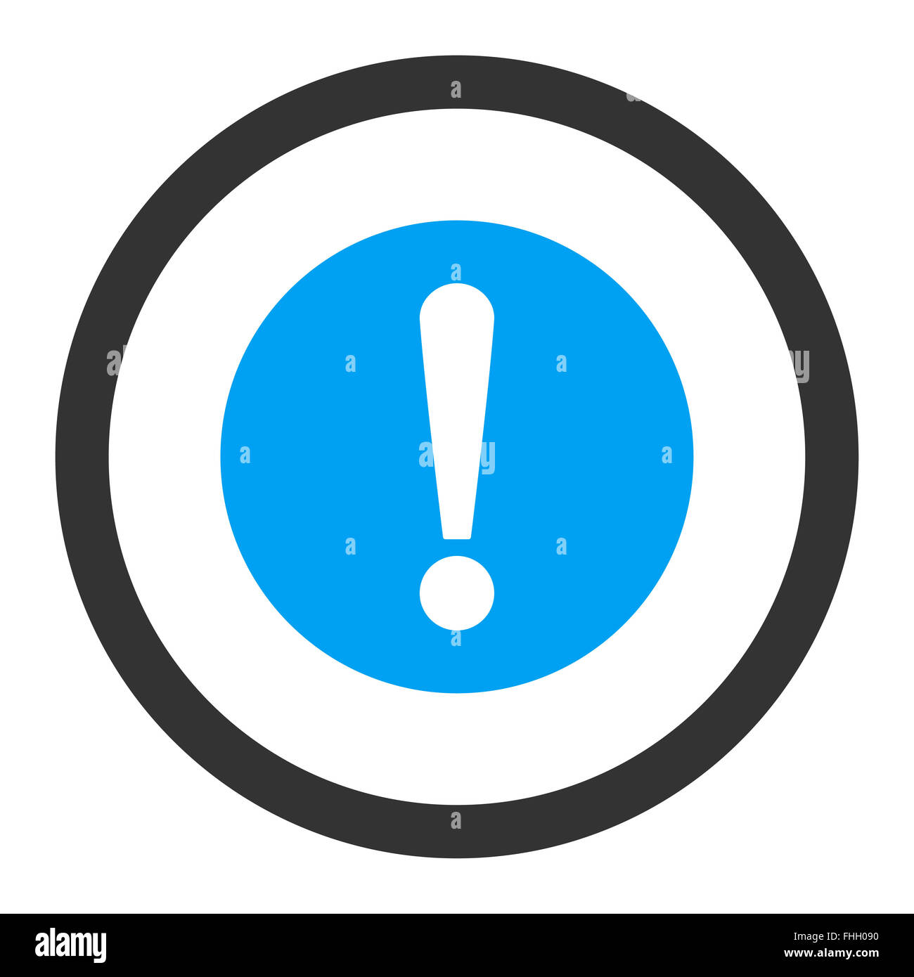 Problem flat blue and gray colors rounded vector icon Stock Photo - Alamy