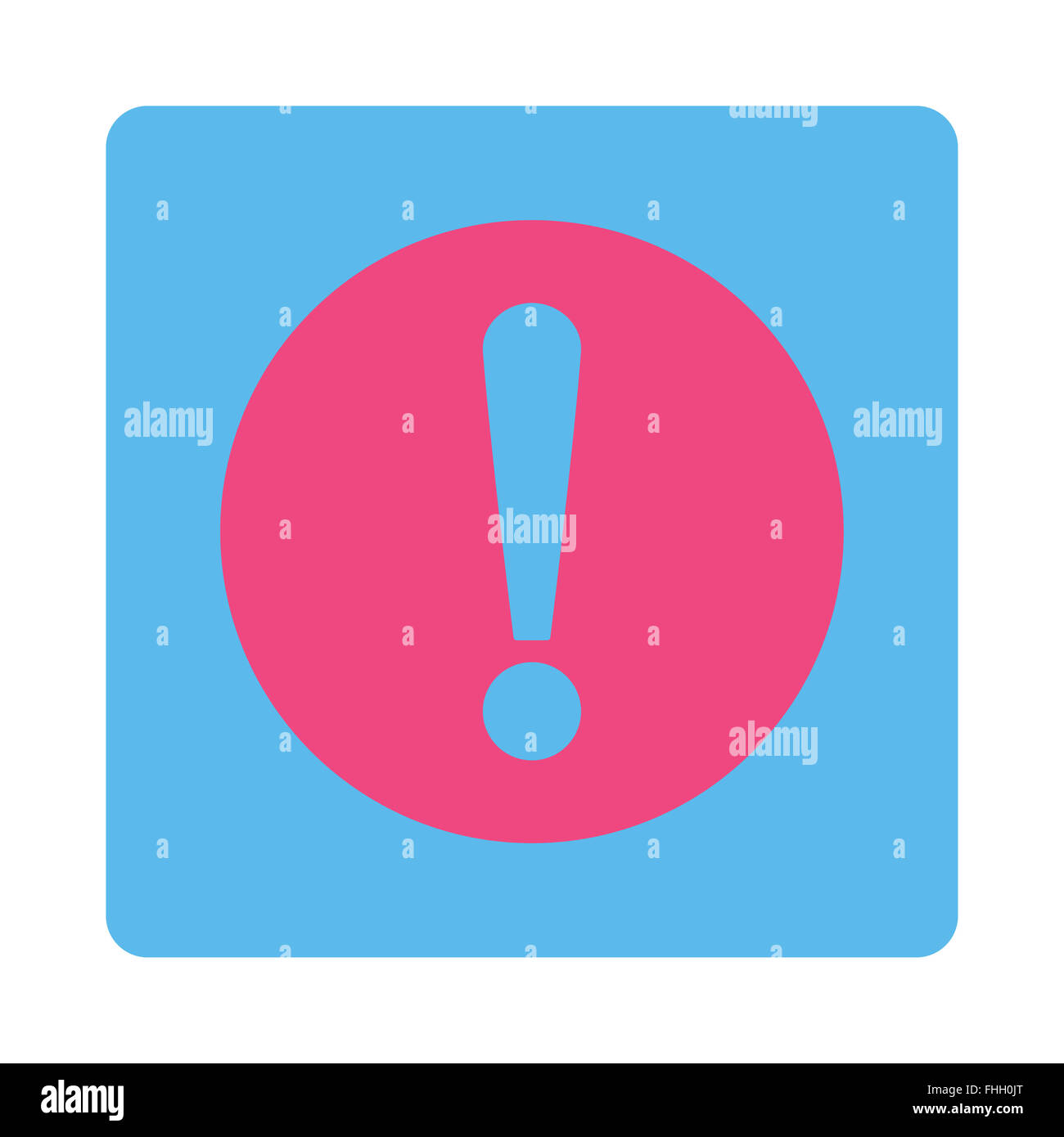 Problem flat pink and blue colors rounded button Stock Photo - Alamy