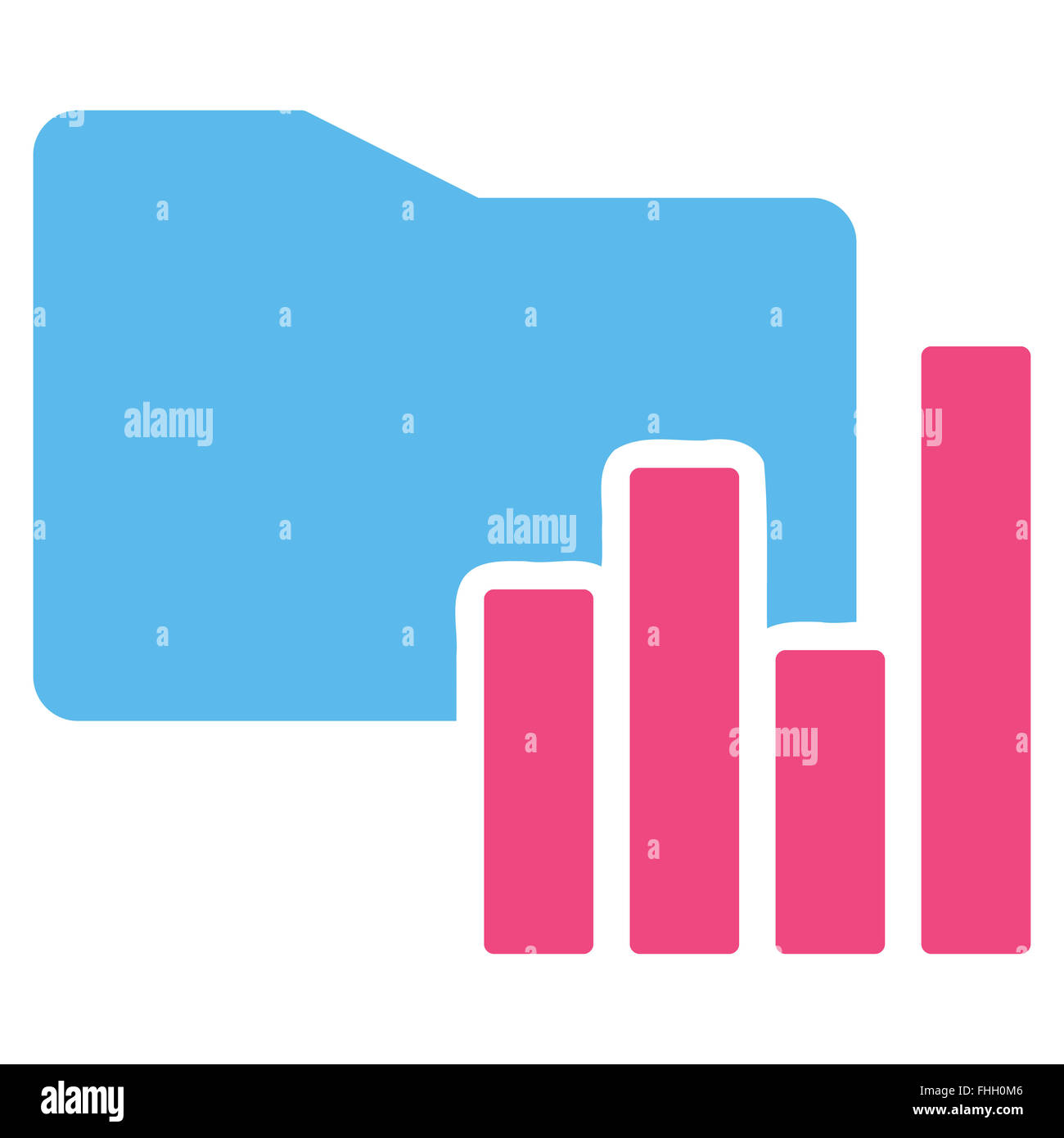 Charts Folder icon from Business Bicolor Set Stock Photo - Alamy