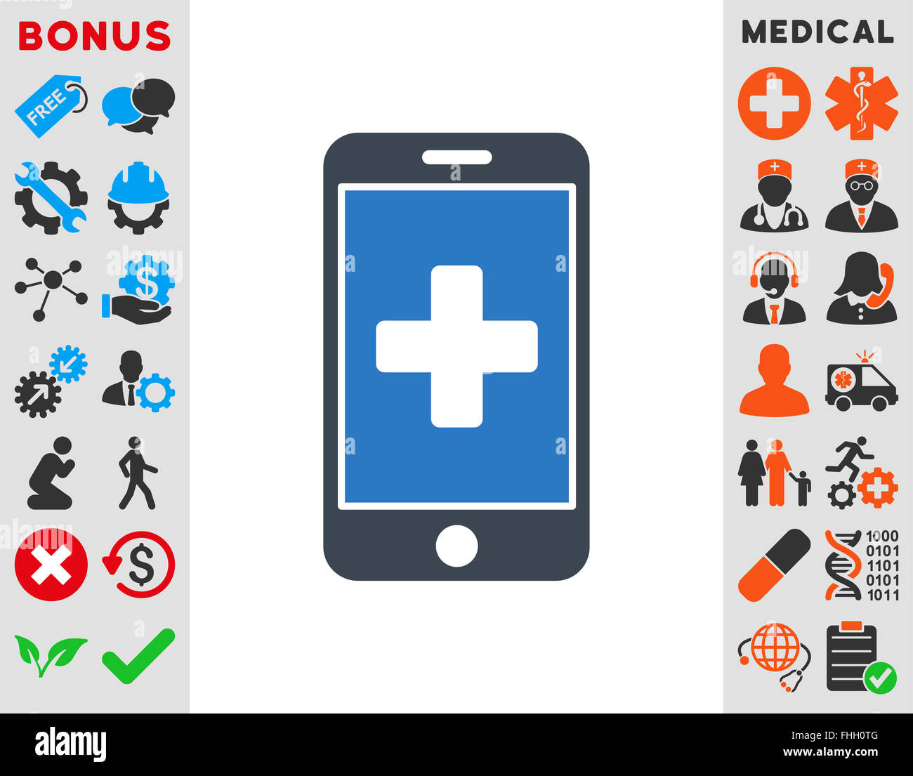 Mobile Medicine Icon Stock Photo - Alamy