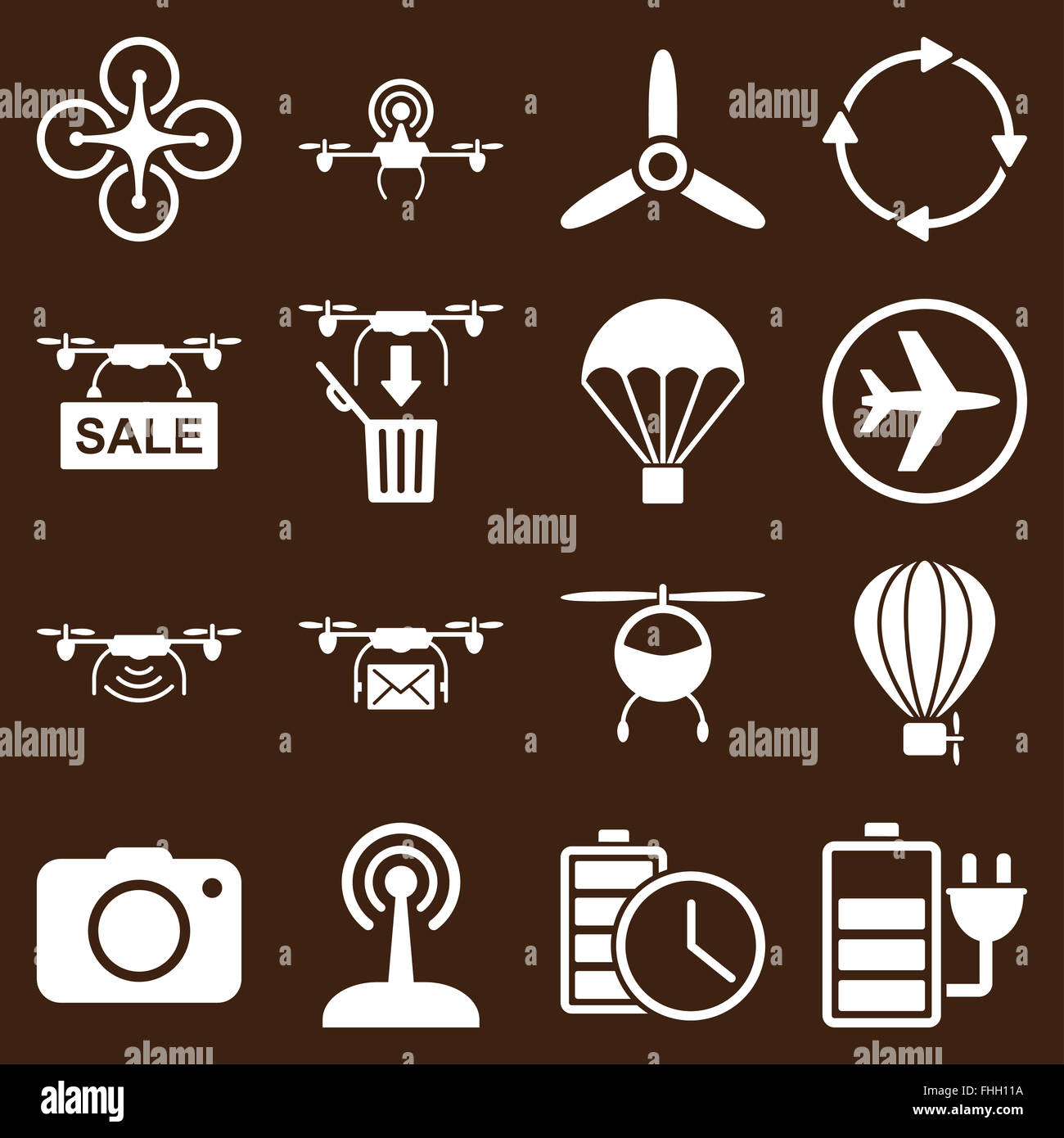 Copter tools icon set Stock Photo - Alamy
