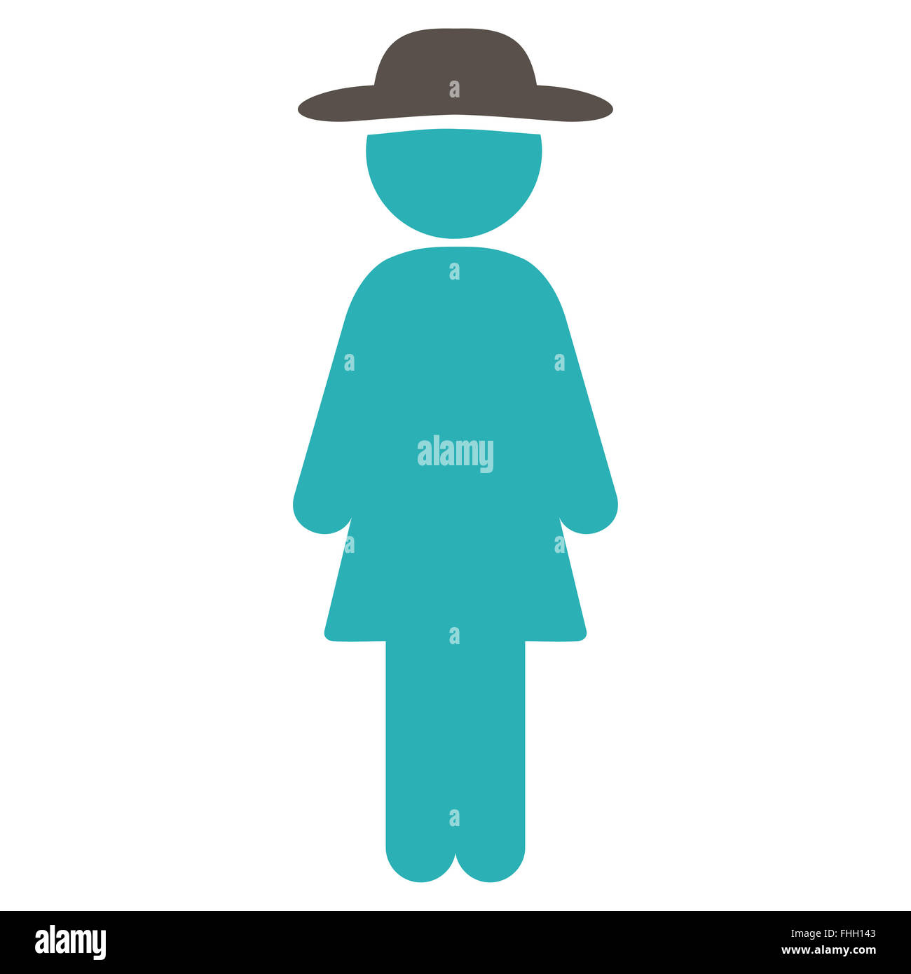 Standing Lady Icon Stock Photo - Alamy