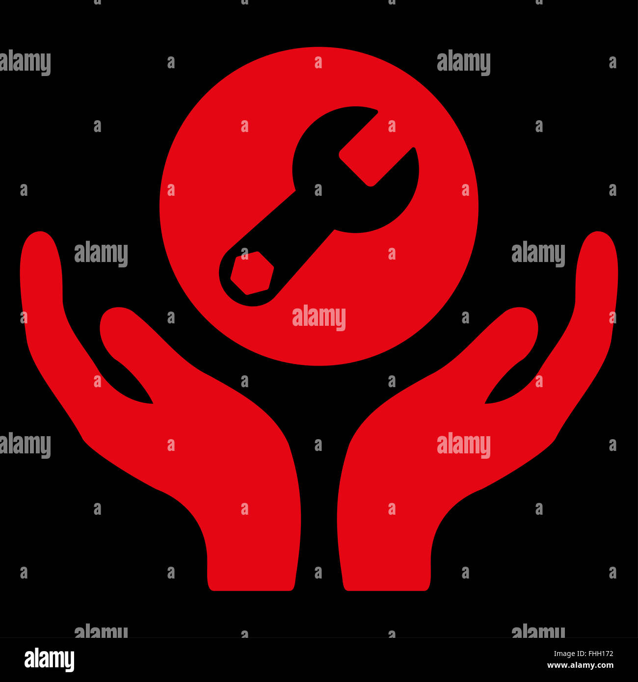 Maintenance Flat Icon Stock Photo - Alamy