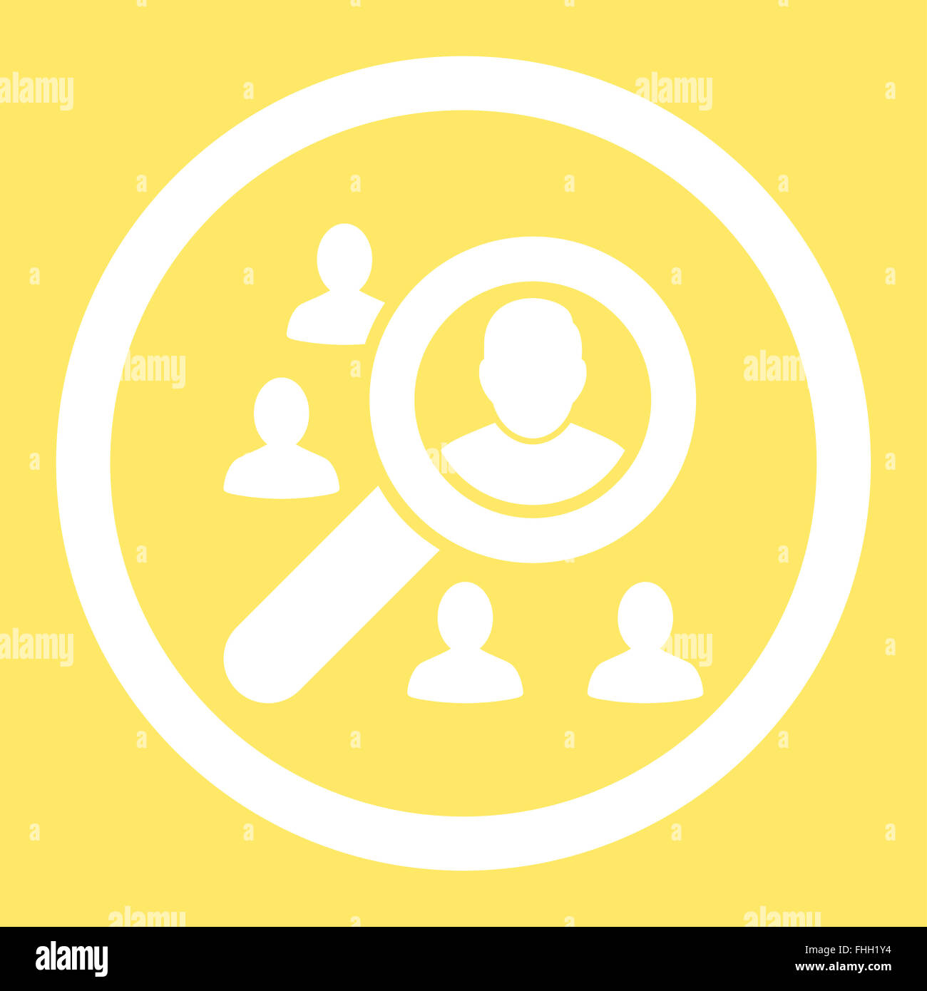 Marketing flat white color rounded vector icon Stock Photo - Alamy