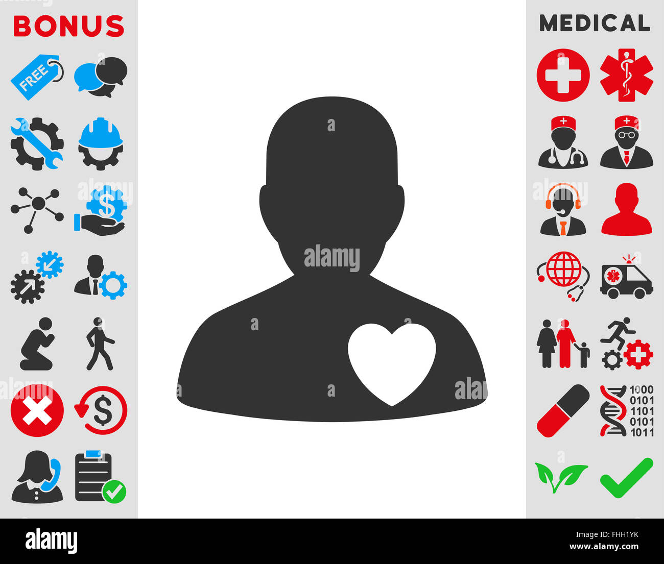 Cardiology Patient Icon Stock Photo - Alamy