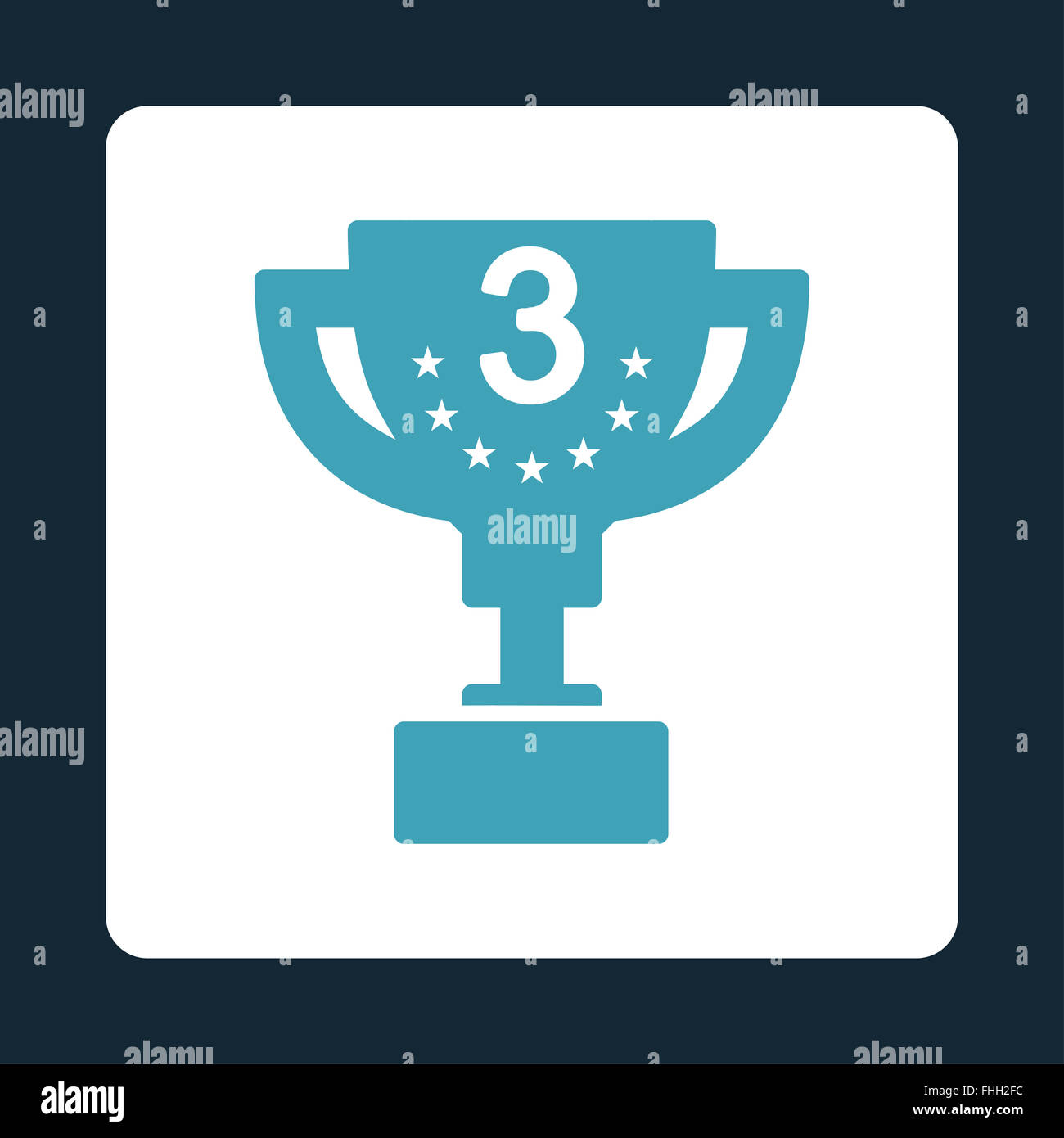 Third prize icon from Award Buttons OverColor Set Stock Photo - Alamy