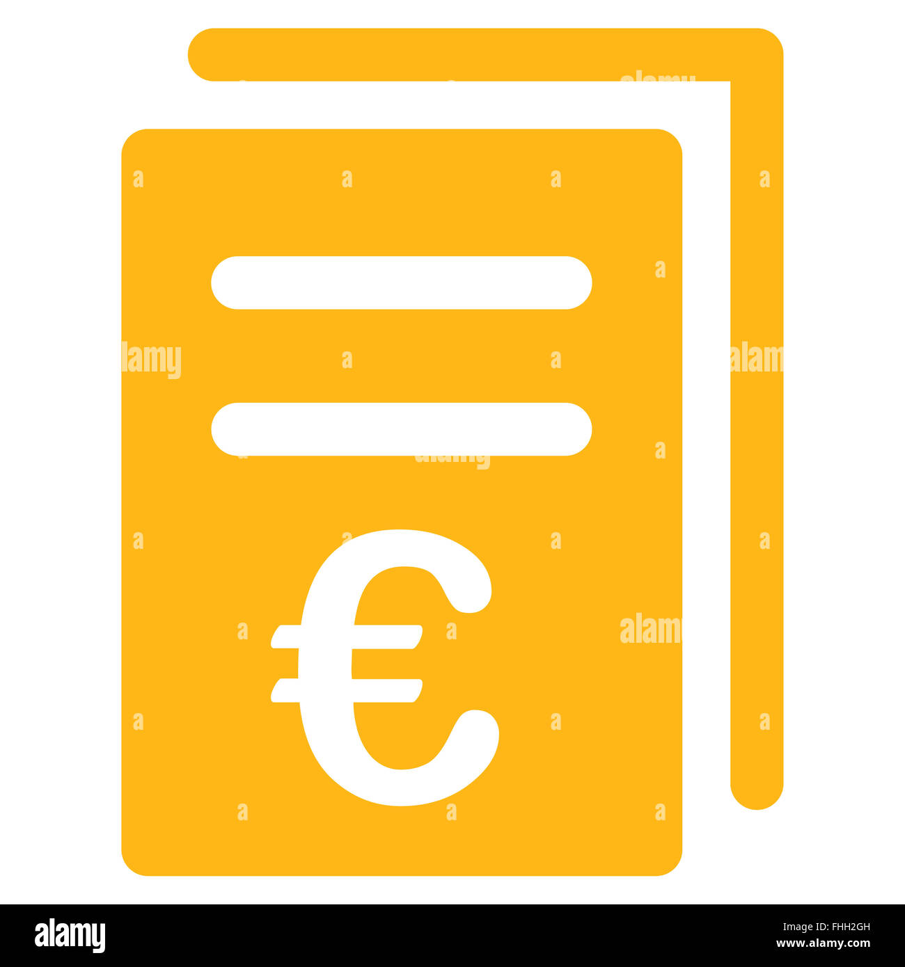 Euro Catalog List Icon Stock Photo - Alamy