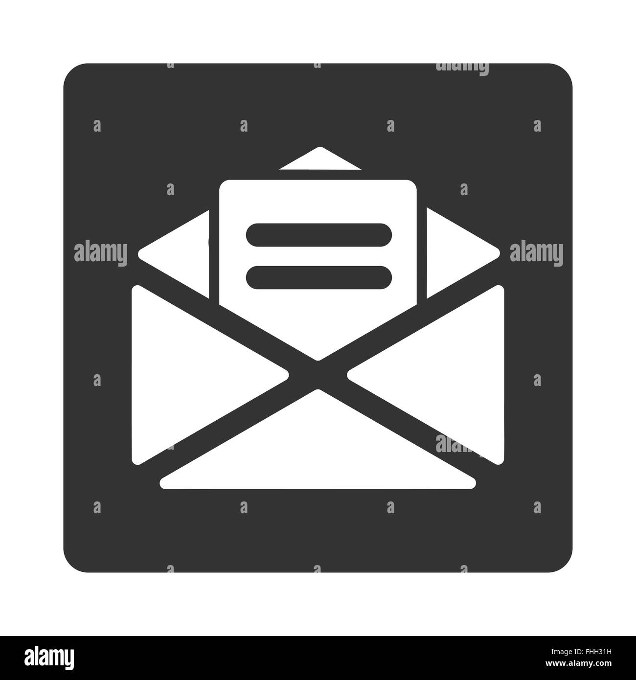 Open mail icon Stock Photo - Alamy