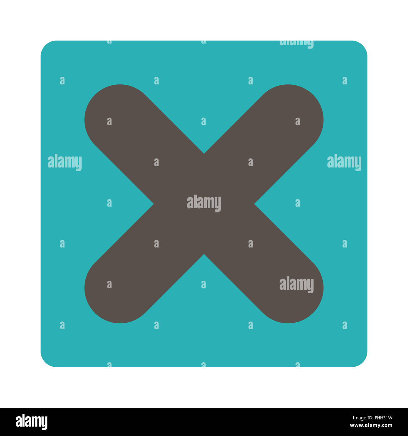 Cancel flat grey and cyan colors rounded button Stock Photo - Alamy
