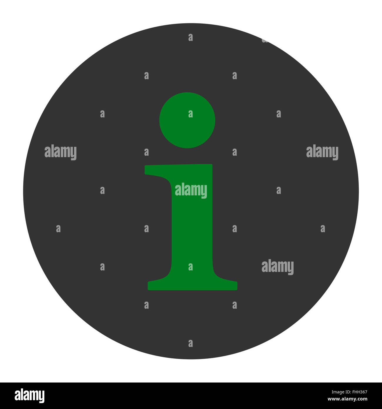 Info flat green and gray colors round button Stock Photo - Alamy