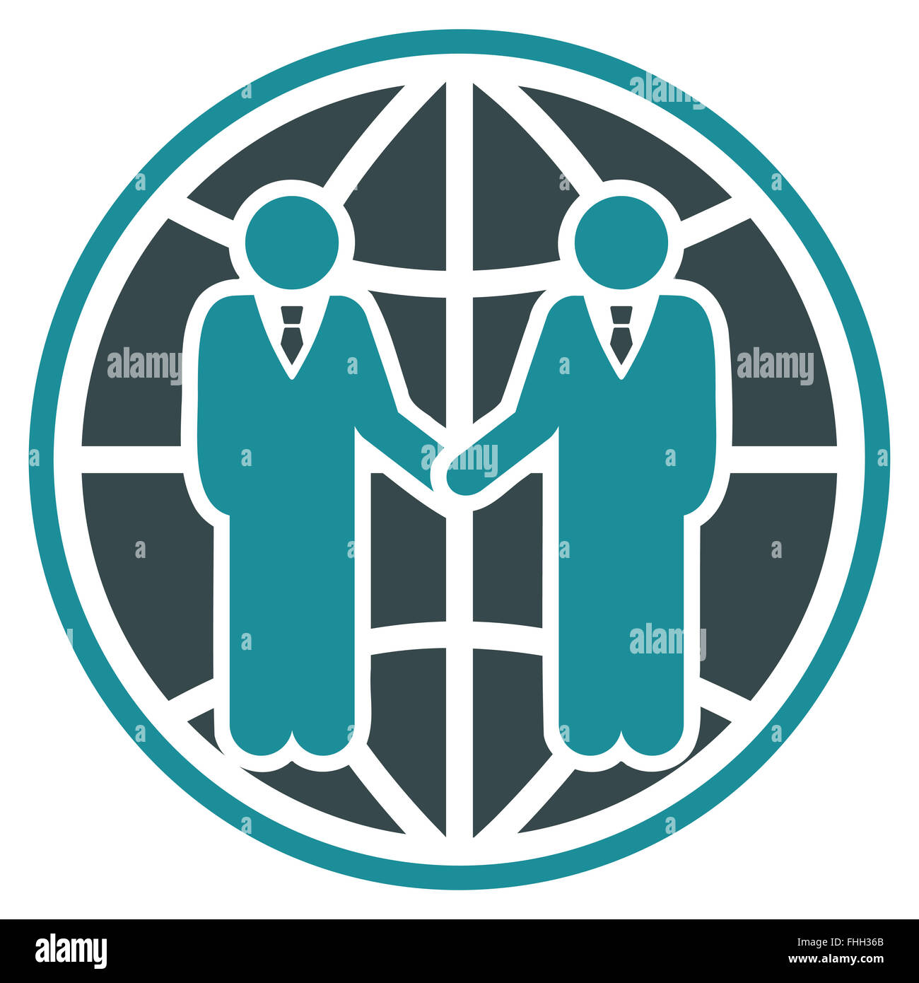 Global partnership icon Stock Photo - Alamy