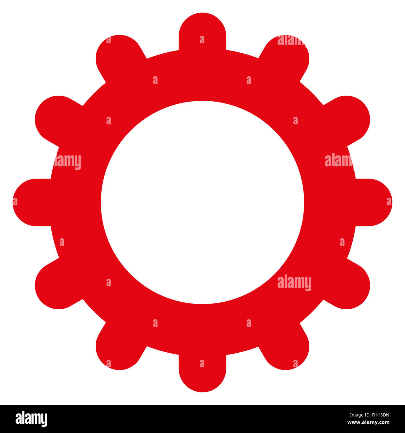 Gear flat red color icon Stock Photo - Alamy