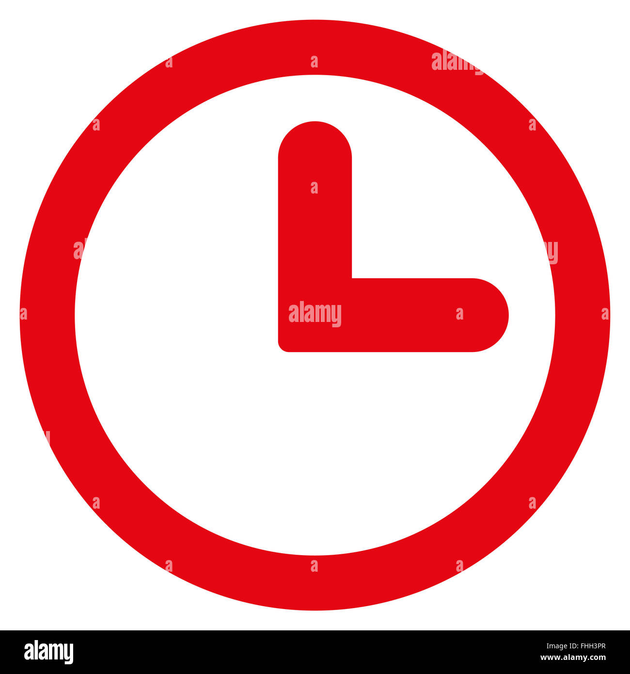 Clock flat red color icon Stock Photo - Alamy