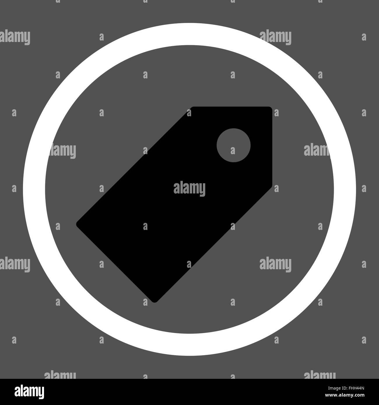 Tag flat black and white colors rounded raster icon Stock Photo - Alamy