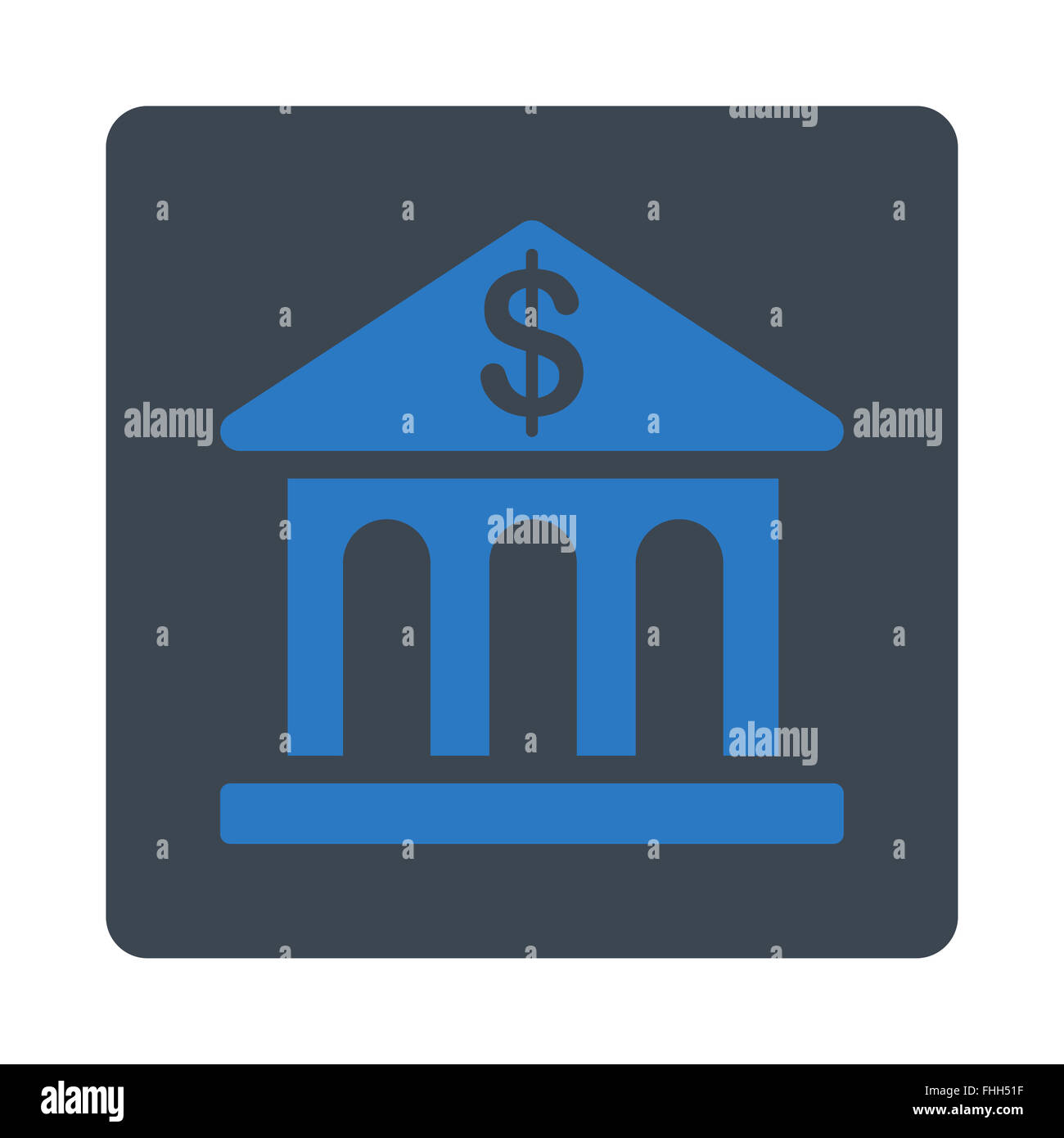 Bank Building Icon Stock Photo - Alamy