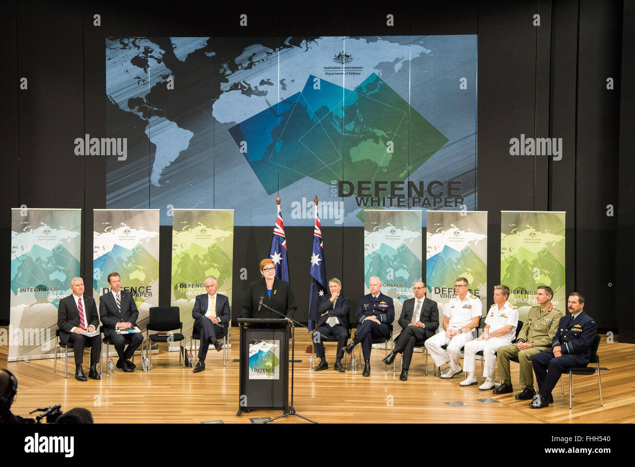 Canberra, Australia. 25th Feb, 2016. Australian Defence Minister Marise ...