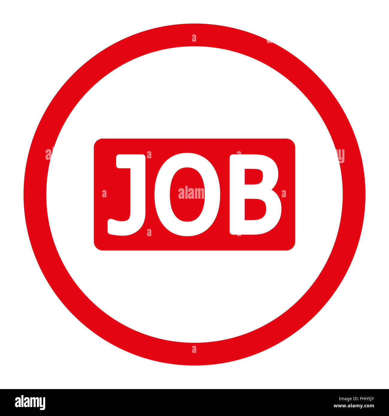 Job career round red sticker hi-res stock photography and images - Alamy