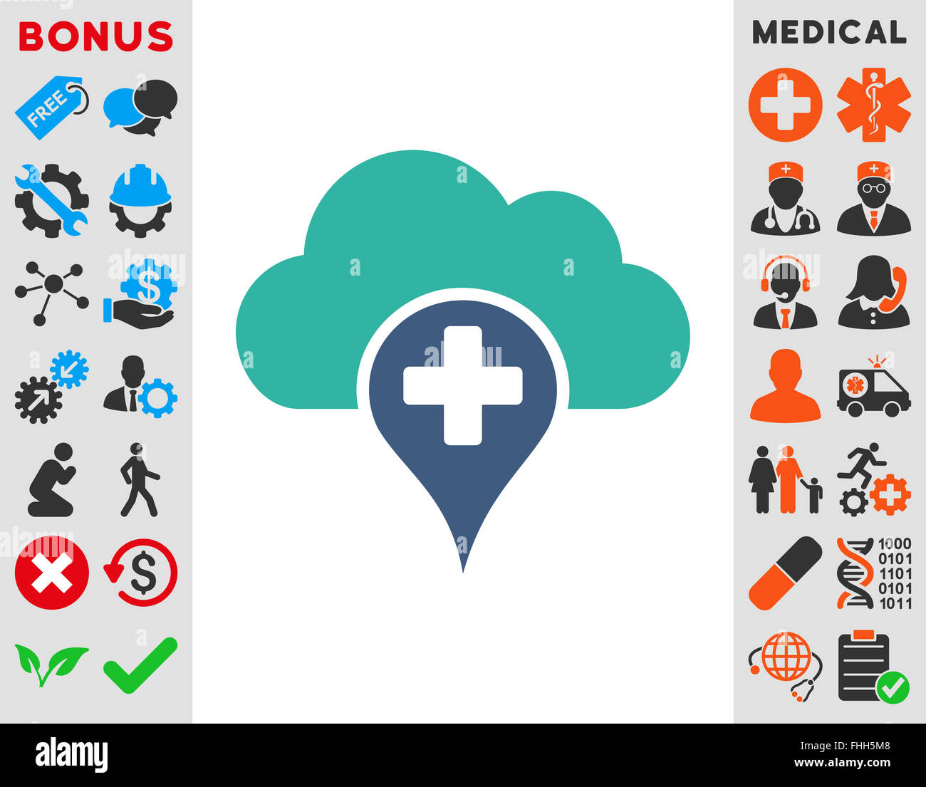 Medical Cloud Icon Stock Photo - Alamy