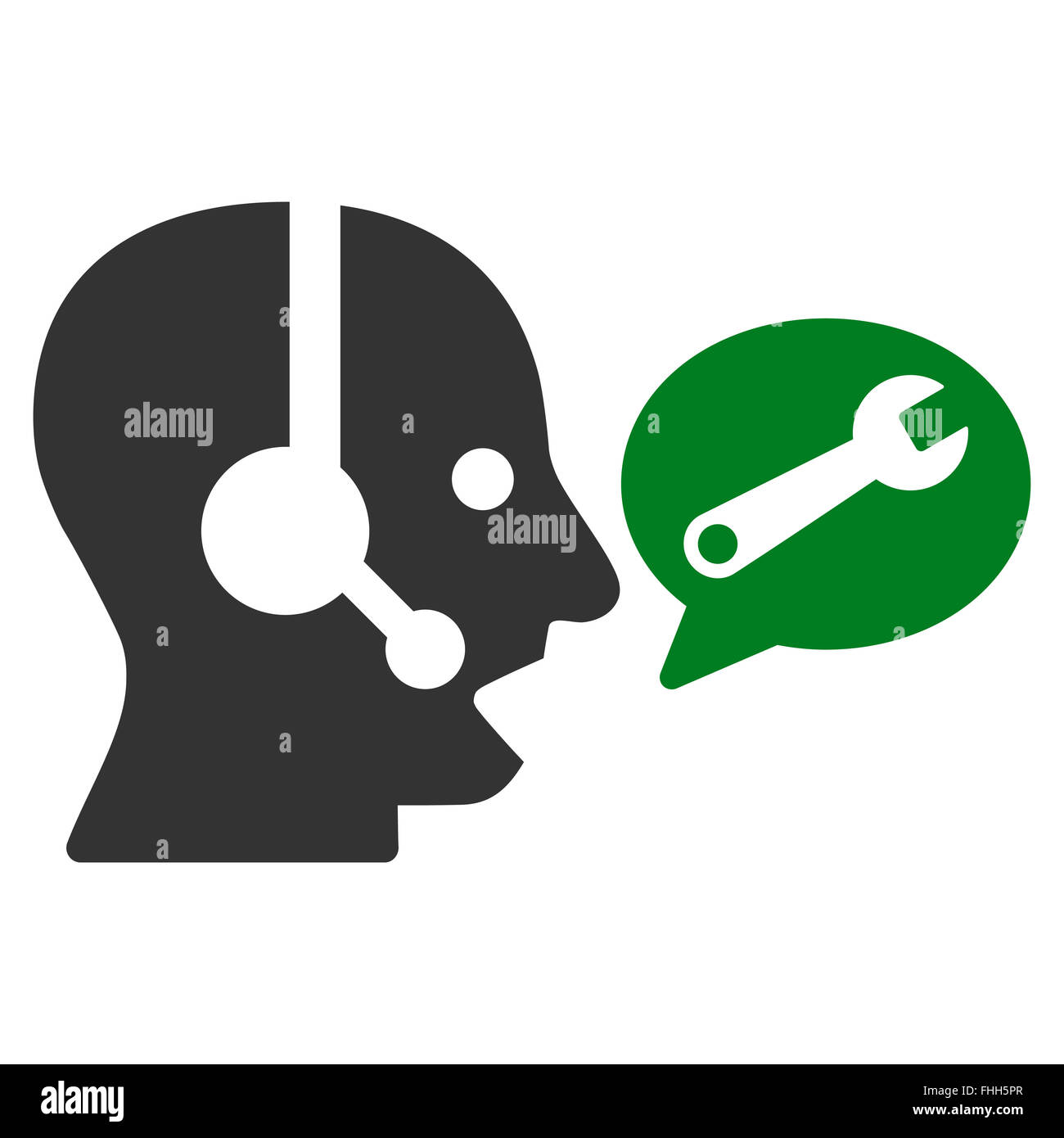 Operator Service Message Flat Icon Stock Photo - Alamy