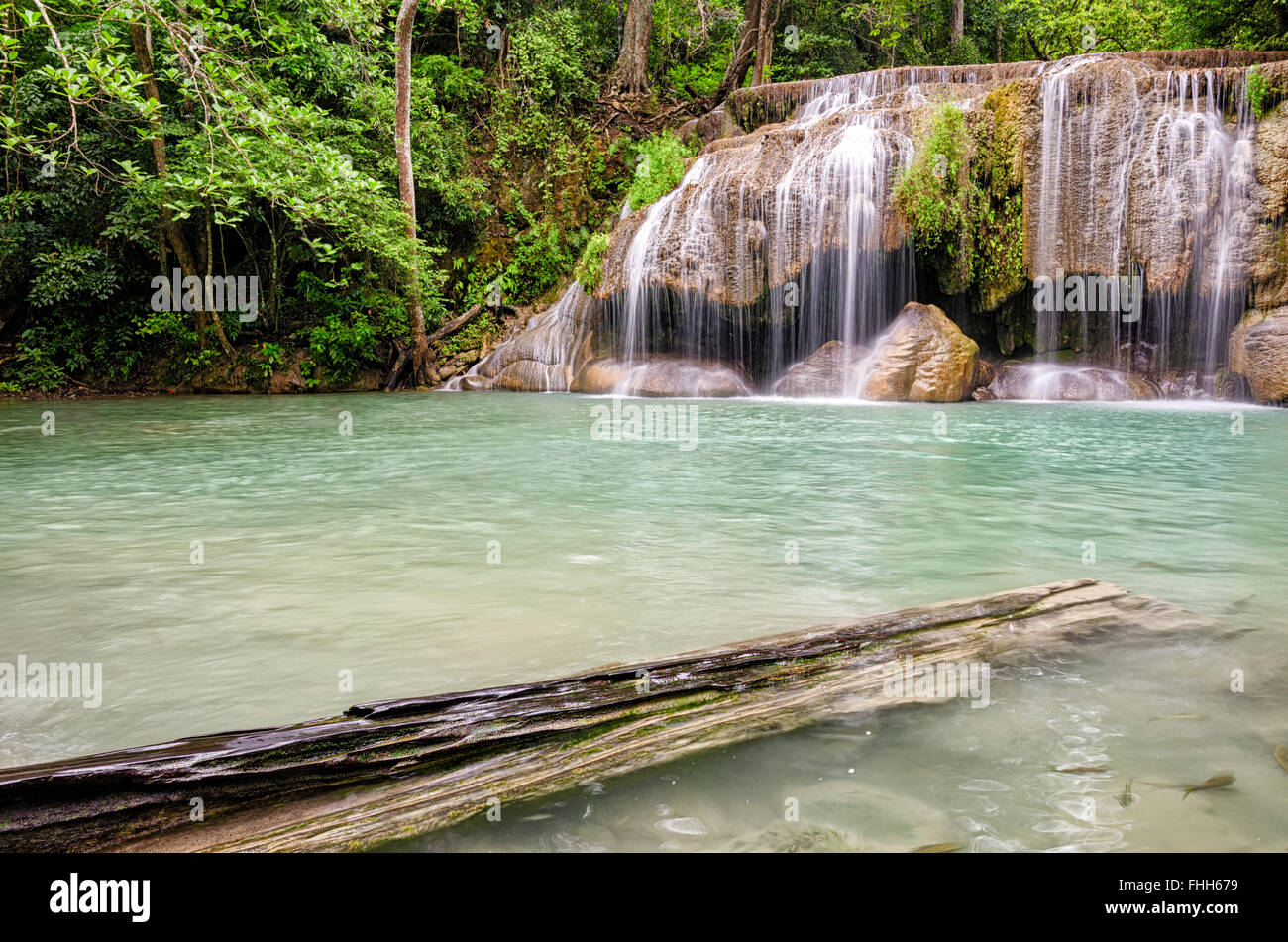 Erawan Waterfalls in Erawan National Park (Thailand Stock Photo - Alamy