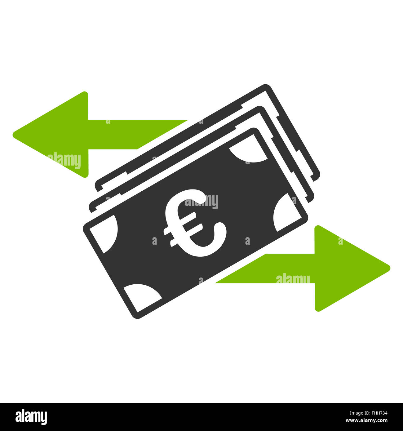Euro Money Transfer Icon Stock Photo - Alamy
