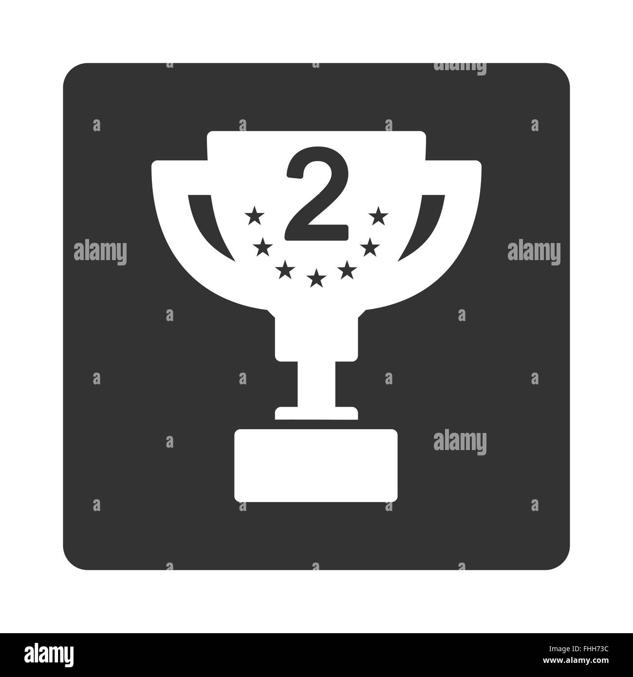 Second prize icon from Award Buttons OverColor Set Stock Photo - Alamy