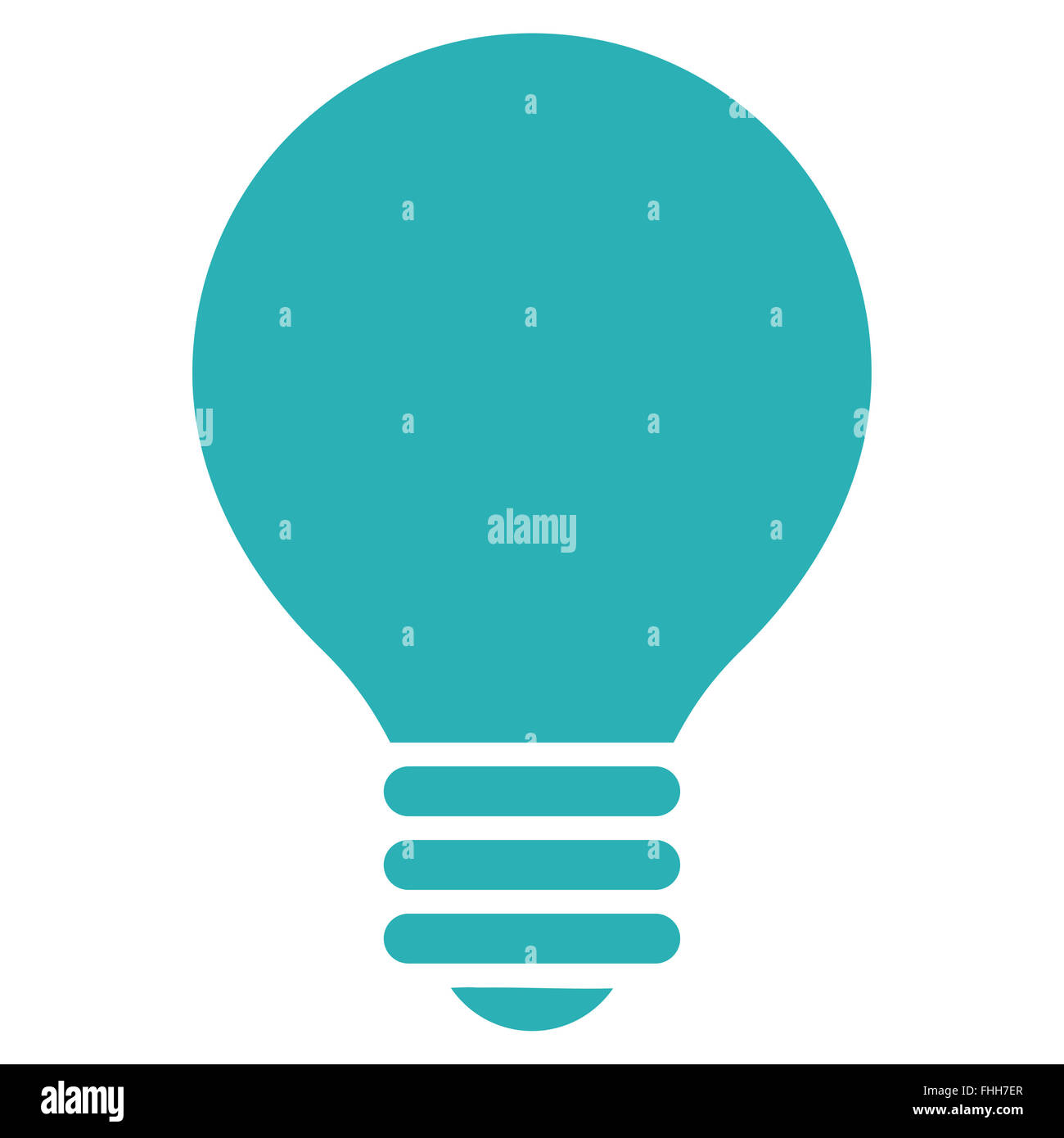 Electric Bulb flat cyan color icon Stock Photo - Alamy