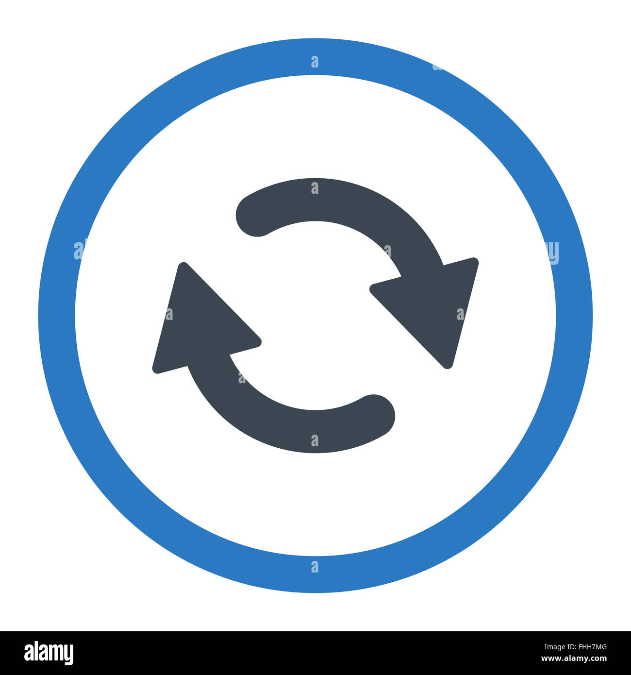 Refresh flat smooth blue colors rounded vector icon Stock Photo - Alamy