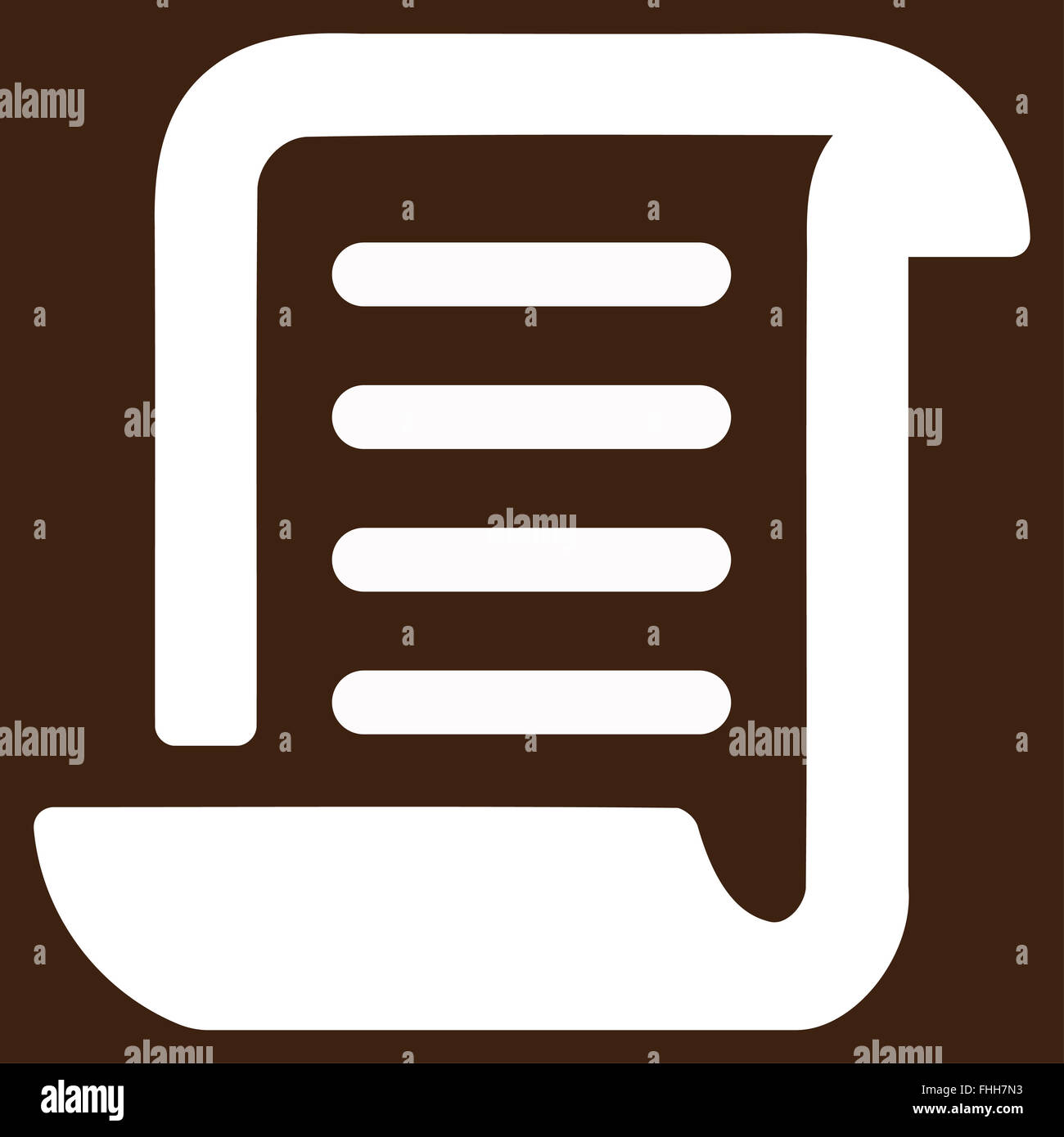 Paper Roll Icon Stock Photo - Alamy
