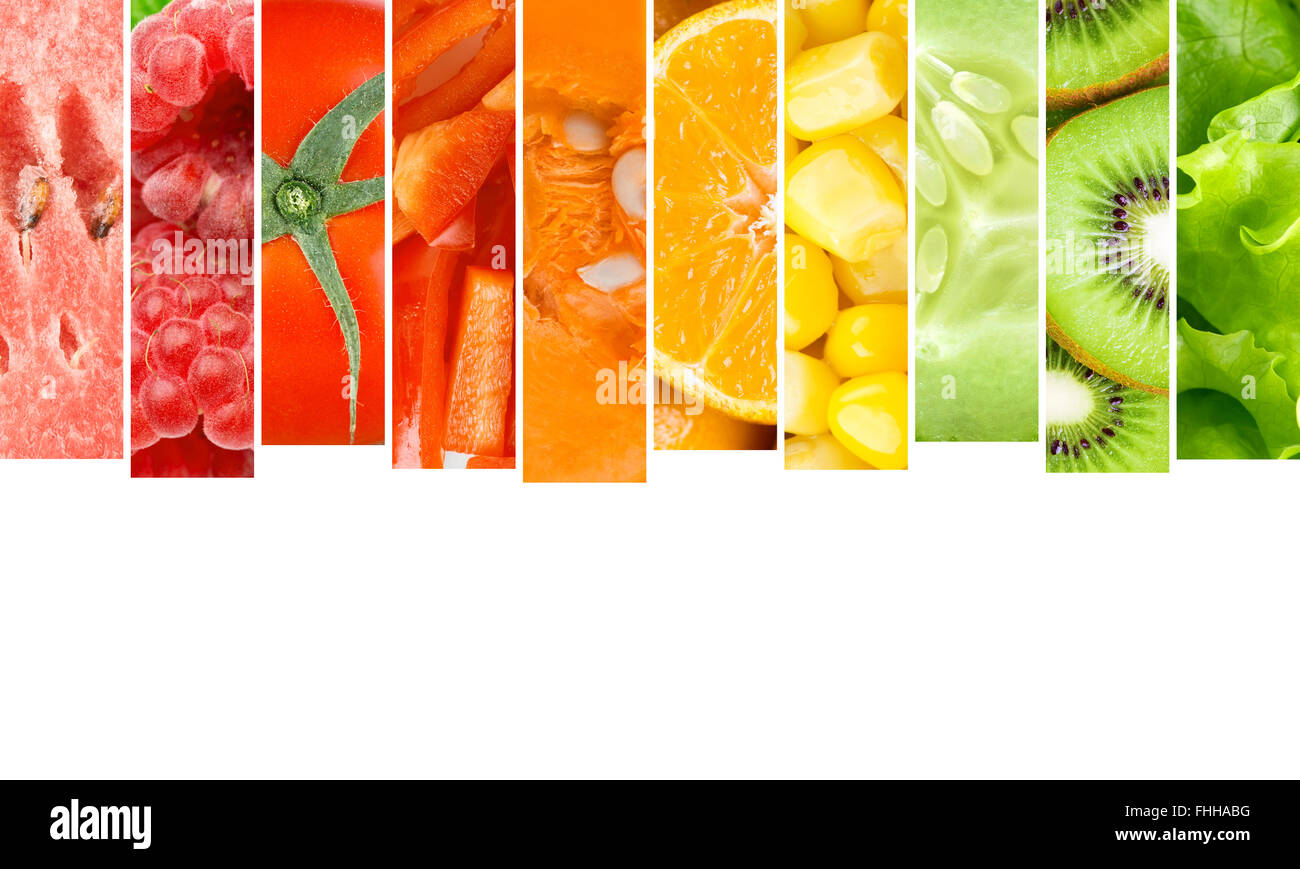Fruits and vegetables concept. Fresh food Stock Photo - Alamy