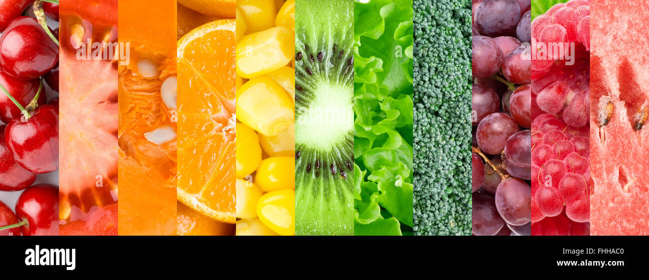 Background of fruits, berries and vegetables. Fresh food Stock Photo ...