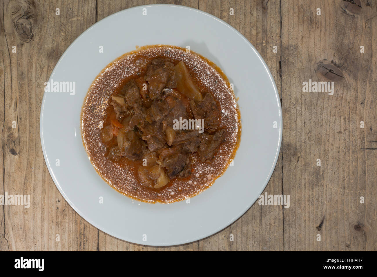 Lamb navarin from above. French spring stew with lamb and vegetables ...