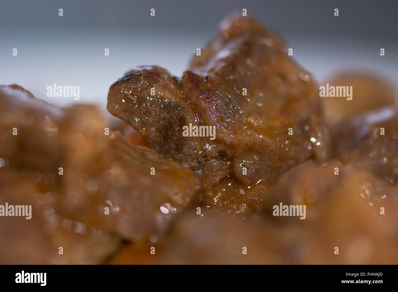 Lamb navarin detail. French spring stew with lamb and vegetables ...