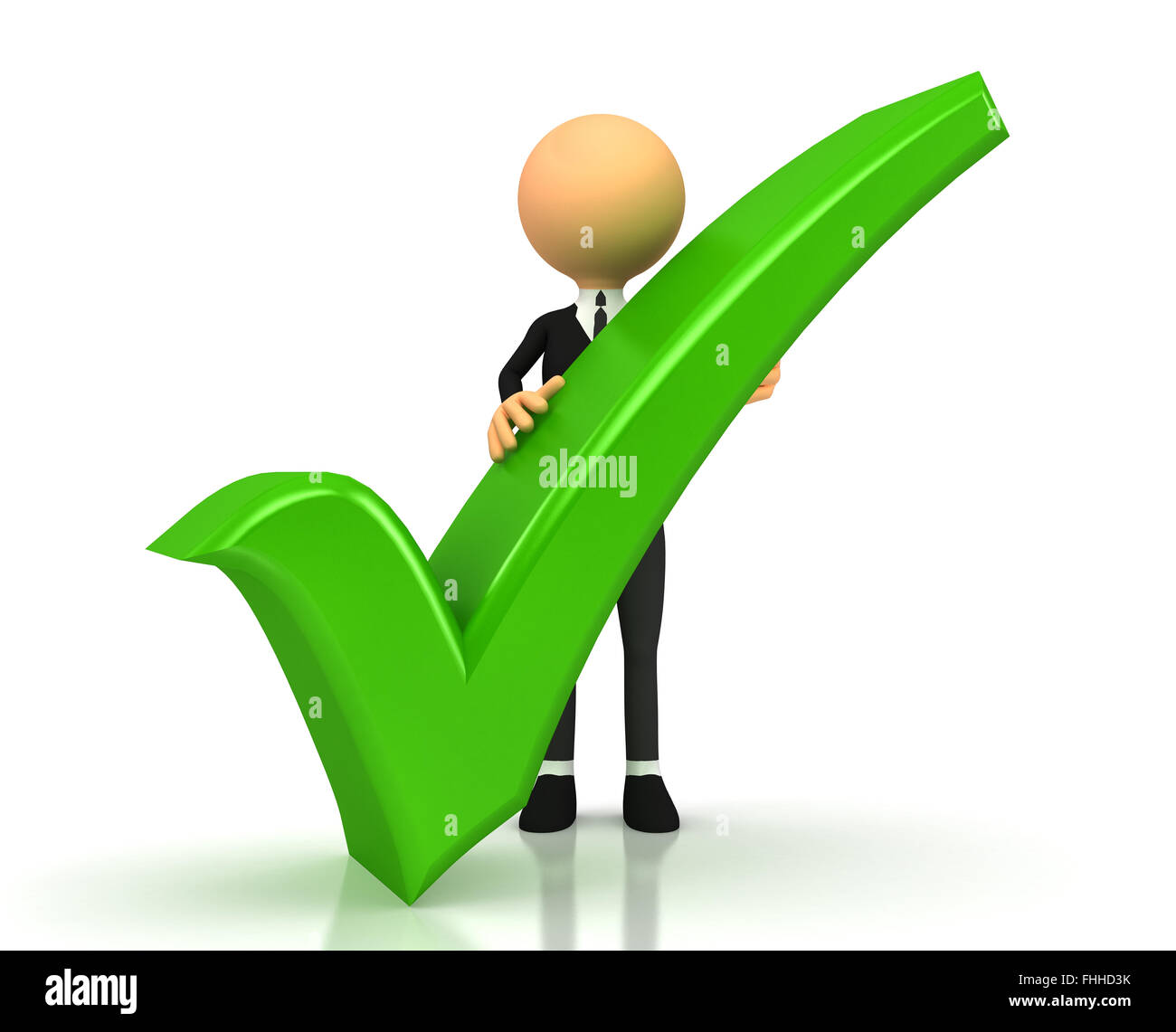 green checkmark on white background Stock Photo - Alamy