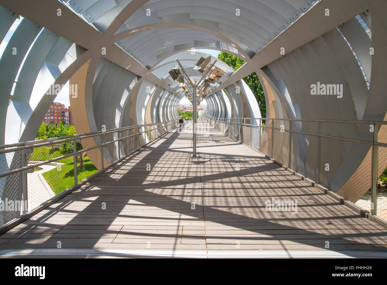 Bridge by Perrault. Madrid Rio park, Madrid, Spain Stock Photo - Alamy