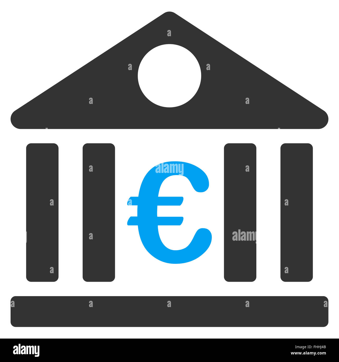 Euro Bank Icon Stock Photo - Alamy