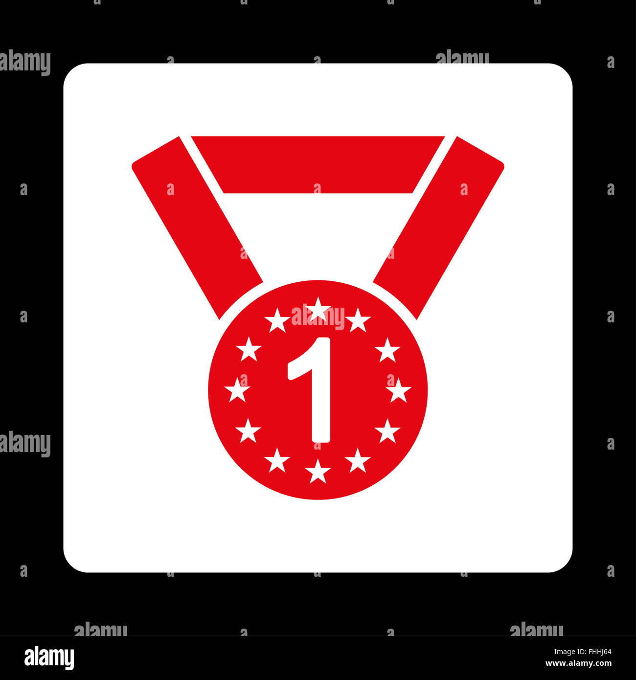 First medal icon from Award Buttons OverColor Set Stock Photo - Alamy