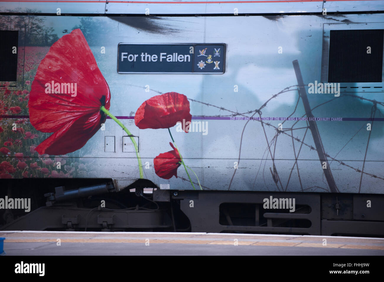 Virgin Trains Class 91 locomotive 91111 For The Fallen in Kings Cross ...