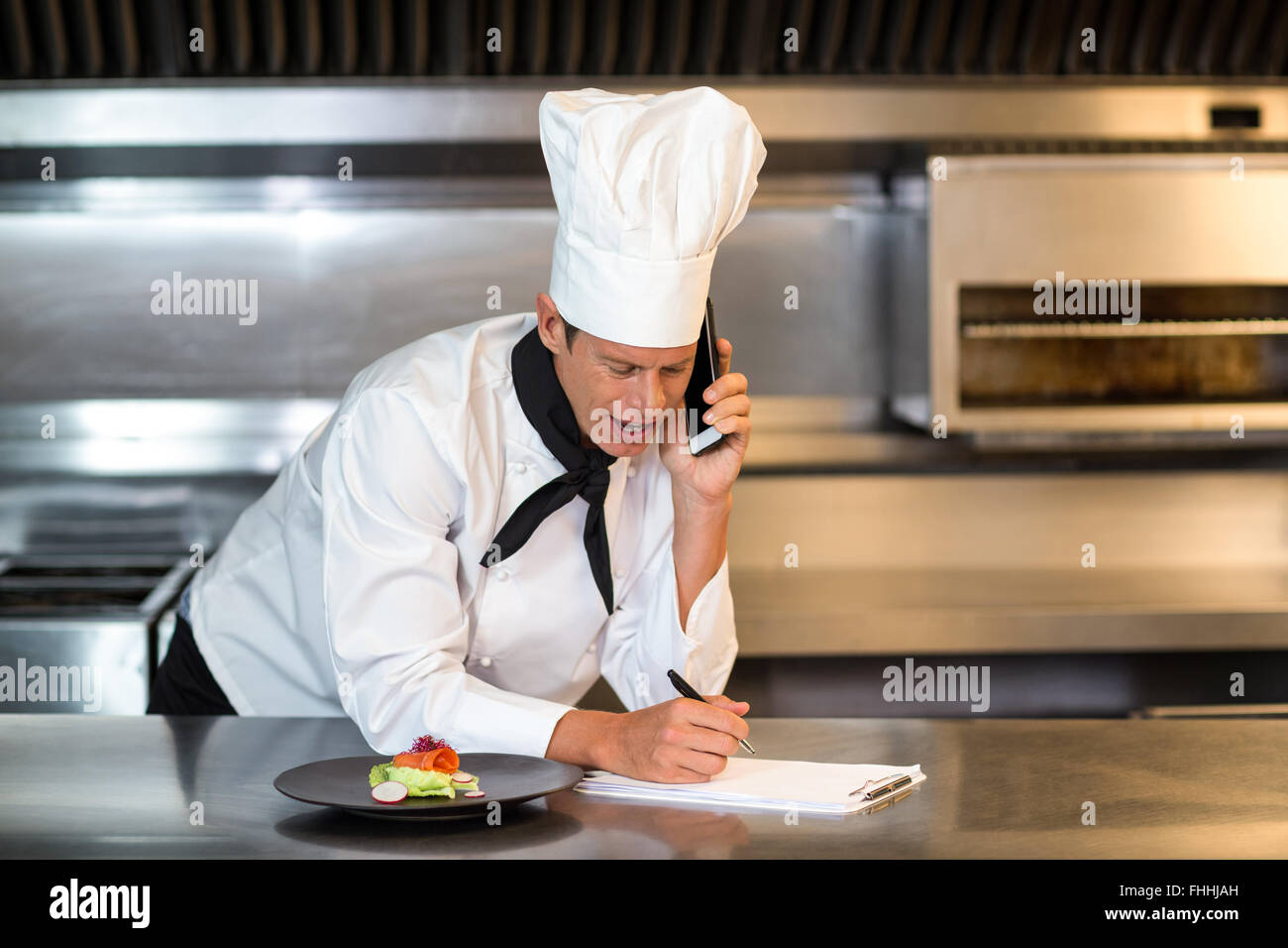 Chef talking with his suppliers Stock Photo - Alamy
