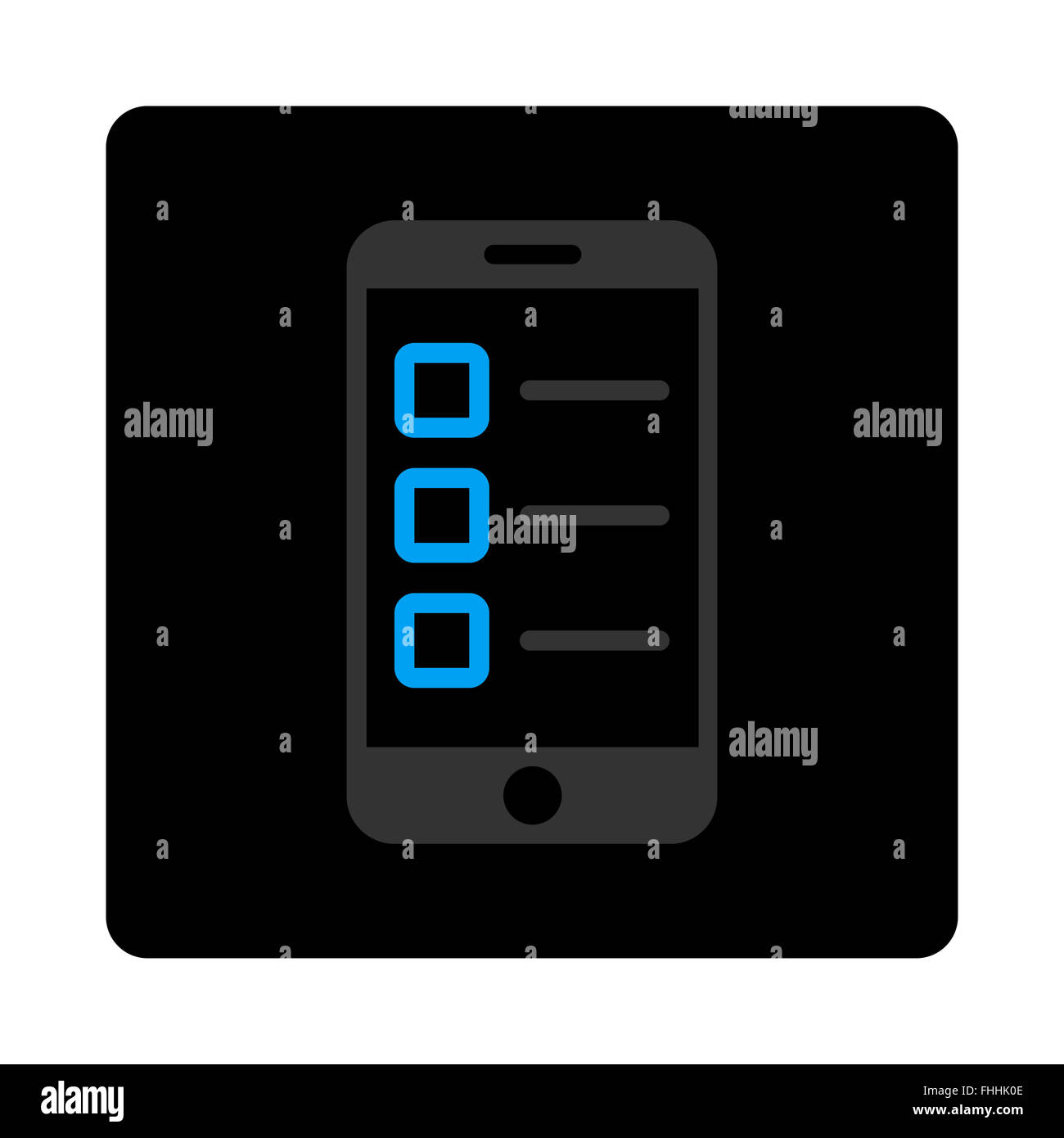Mobile test icon Stock Photo - Alamy