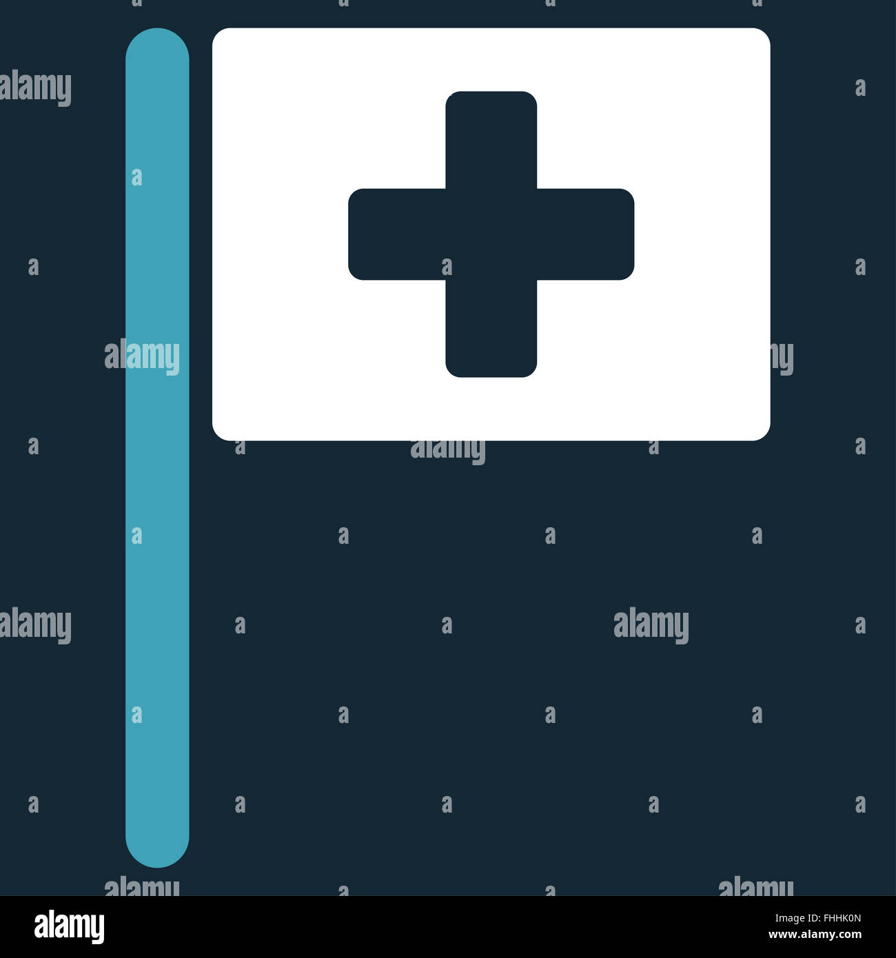 Hospital Flag Icon Stock Photo - Alamy