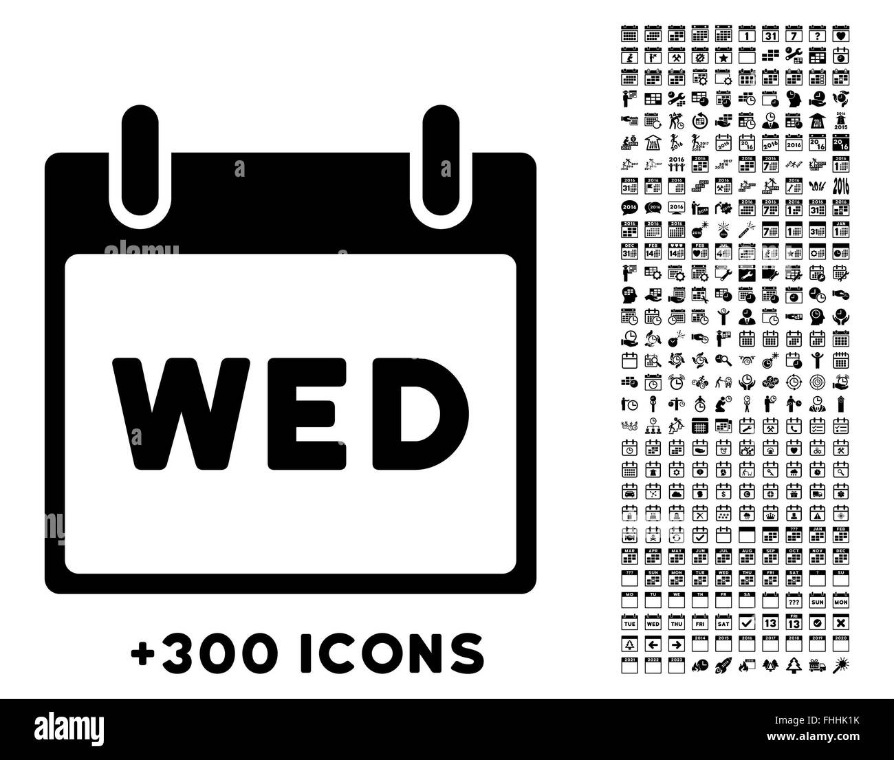 Wednesday Flat Icon Stock Photo - Alamy
