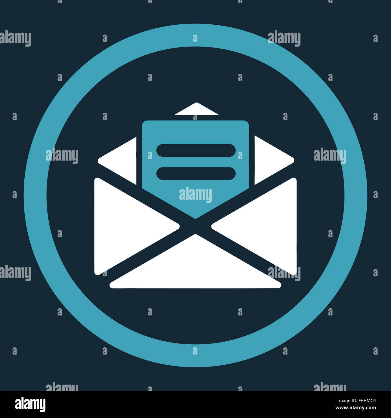 Open Mail Rounded Vector Icon Stock Photo - Alamy