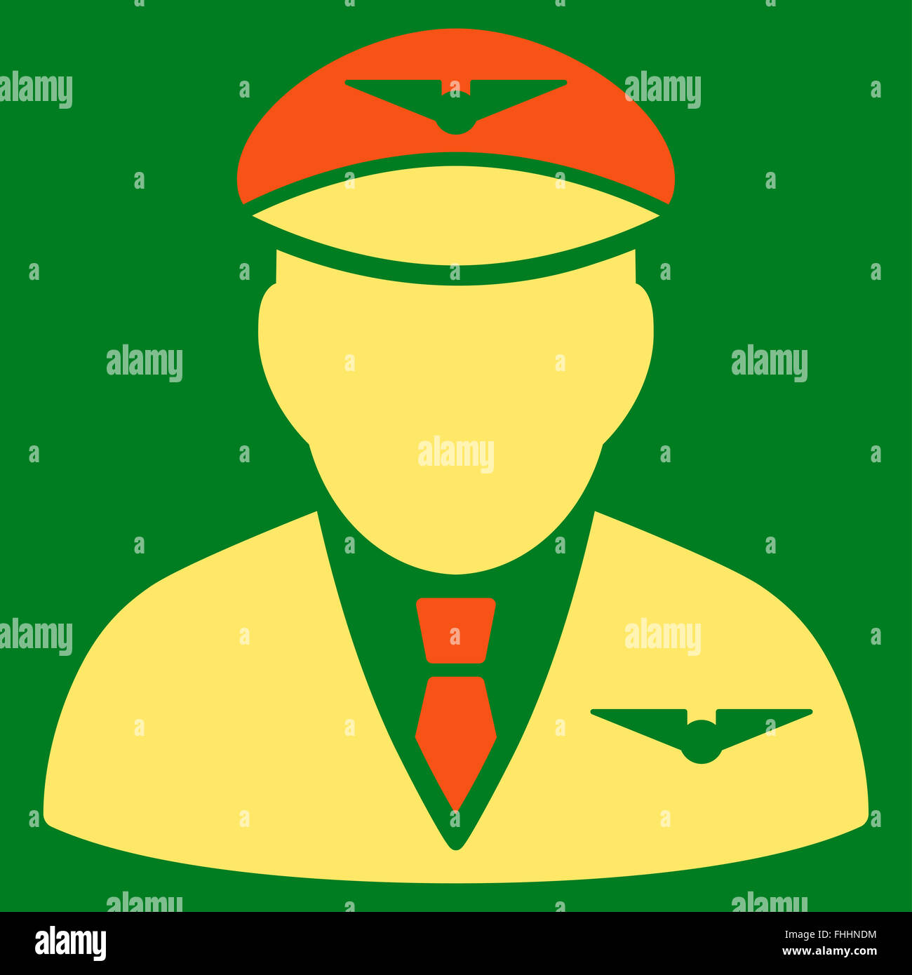 Pilot Flat Icon Stock Photo - Alamy