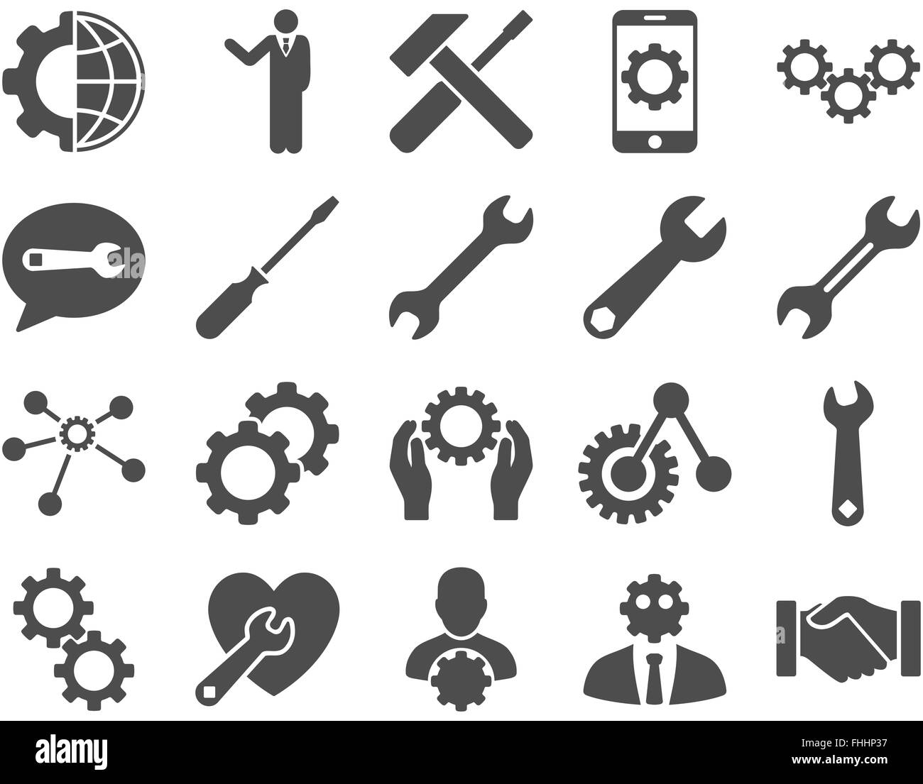 Settings and Tools Icons Stock Photo - Alamy