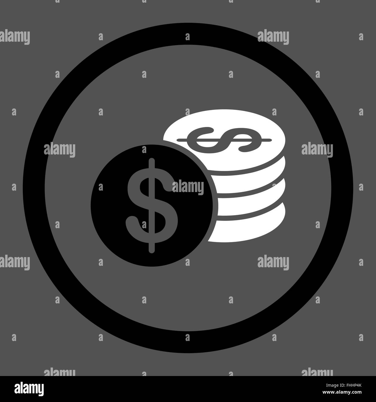 Dollar Coins icon Stock Photo - Alamy