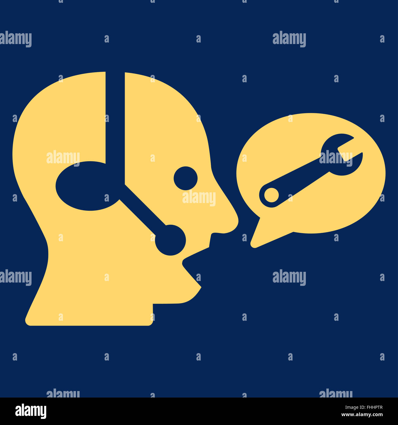 Operator Service Message Icon Stock Photo - Alamy