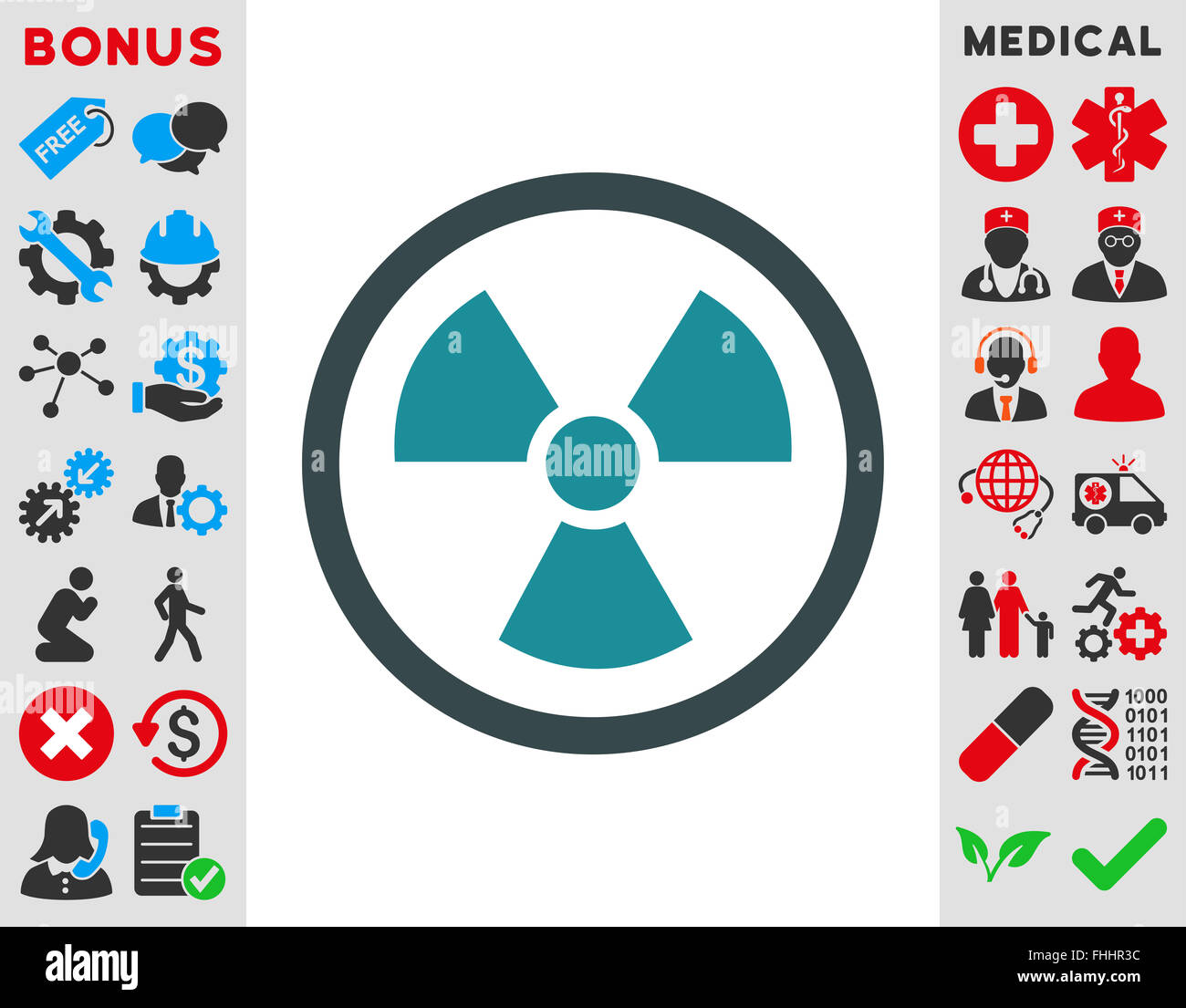 Radiation Danger Icon Stock Photo - Alamy