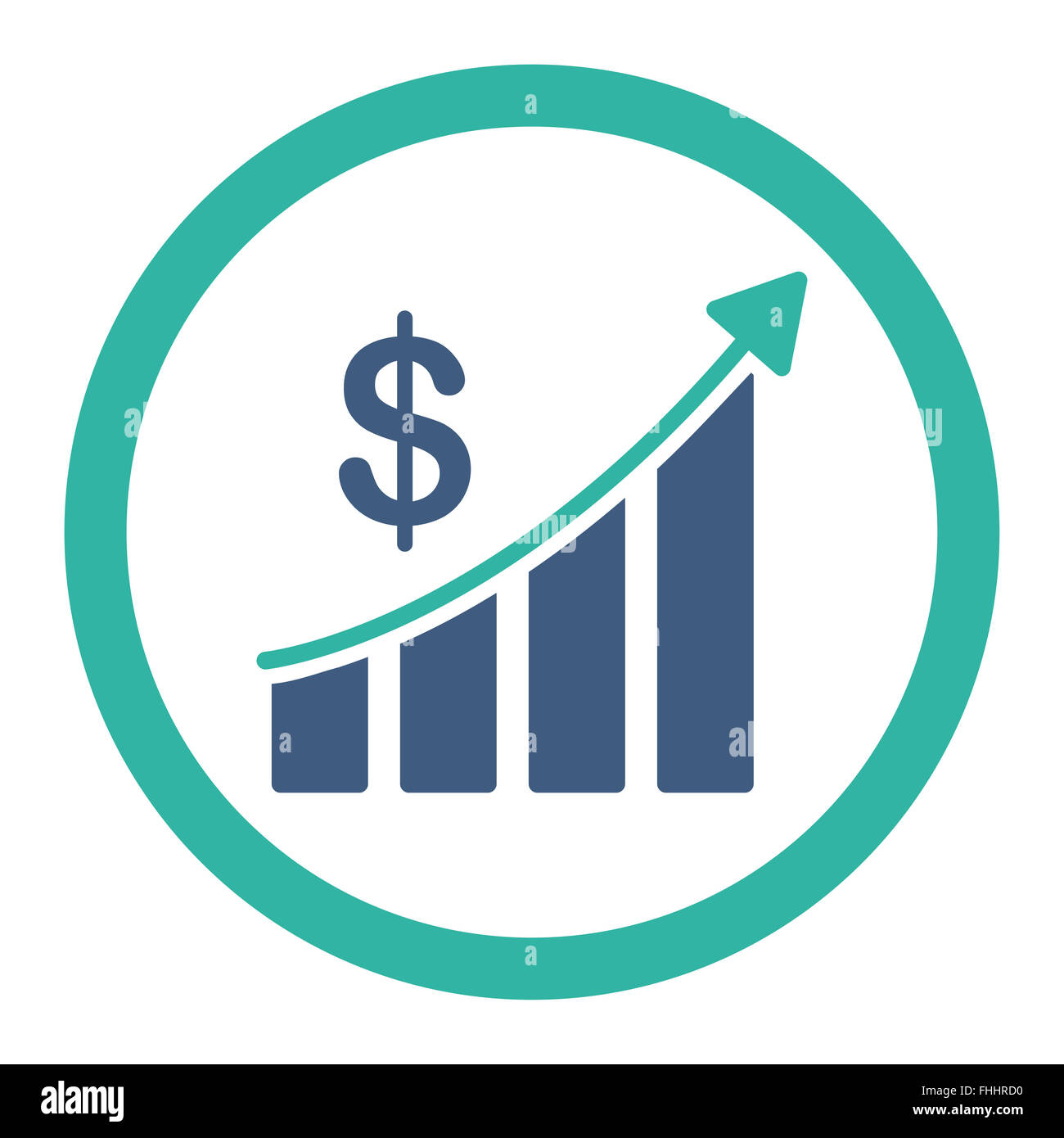 Sales flat cobalt and cyan colors rounded vector icon Stock Photo - Alamy