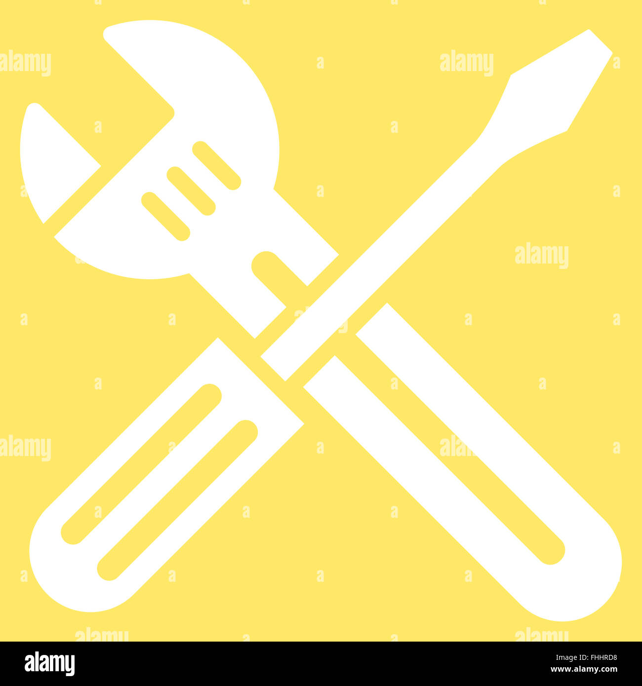 Spanner And Screwdriver Icon Stock Photo - Alamy